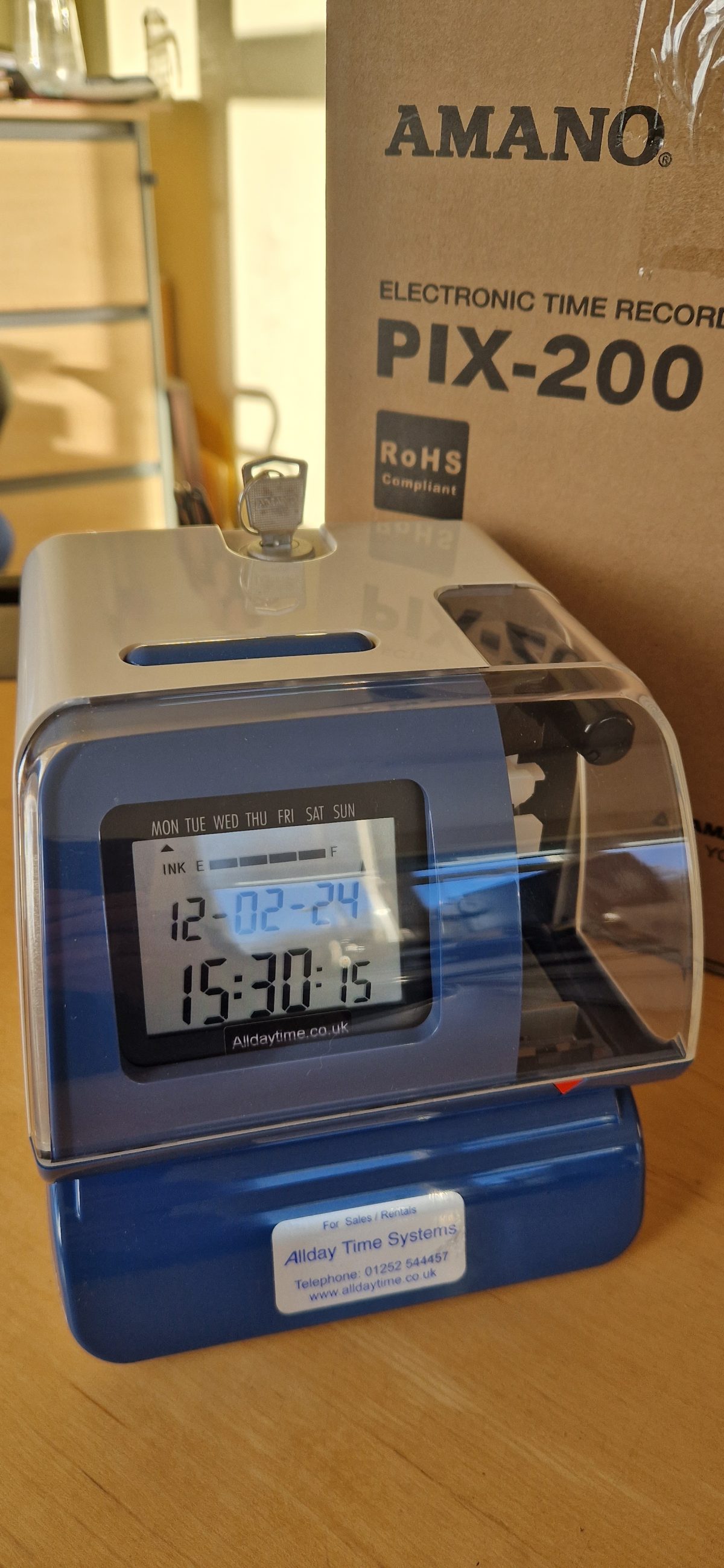 AMANO PIX 200 (Refurbished) - Electronic Time And Date Stamp (suitable ...